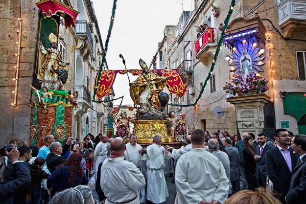 PHOTO: Priests Carry Icon of St. Publius in Floriana, Malta