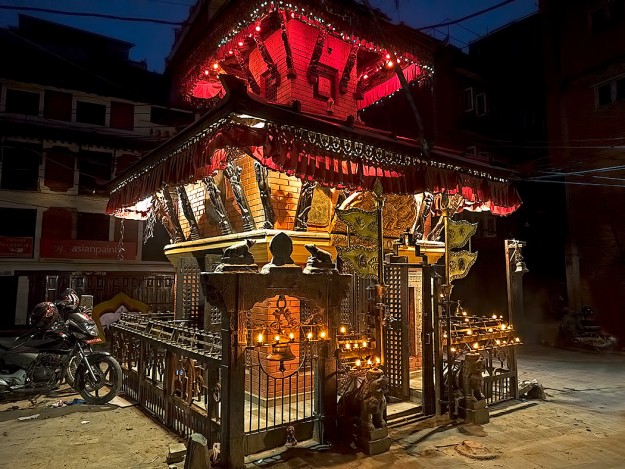 PHOTO: Neighborhood Temple in Kathmandu, Decorated for Dashain - Hole ...