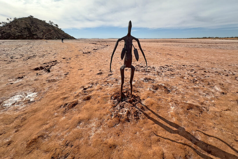 The 51 Lake Ballard Sculptures of Antony Gormley - Hole in the Donut ...